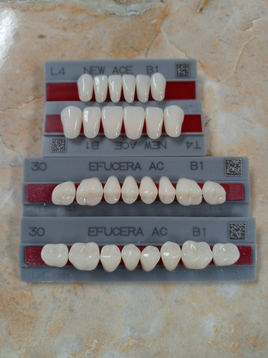 Upper And Lower Beautiful Denture Full set Teeth Shade B1 Size Medium ...