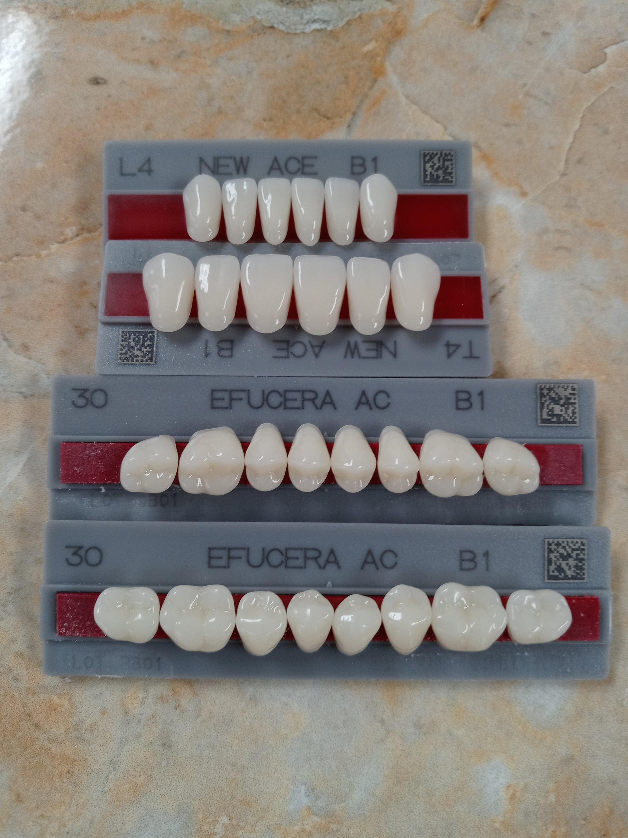 Upper And Lower Beautiful Denture Full set Teeth Shade B1 Size Medium ...