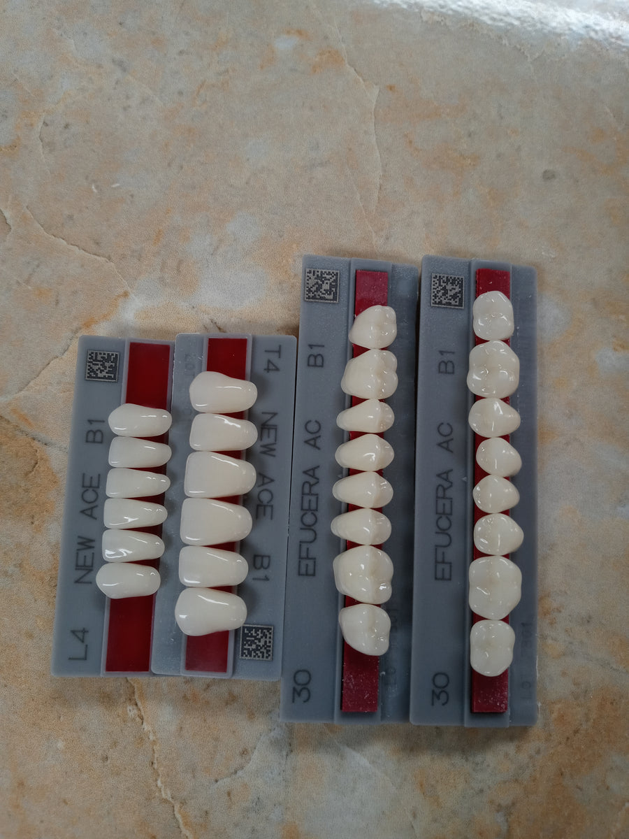 Upper And Lower Beautiful Denture Full set Teeth Shade B1 Size Medium ...