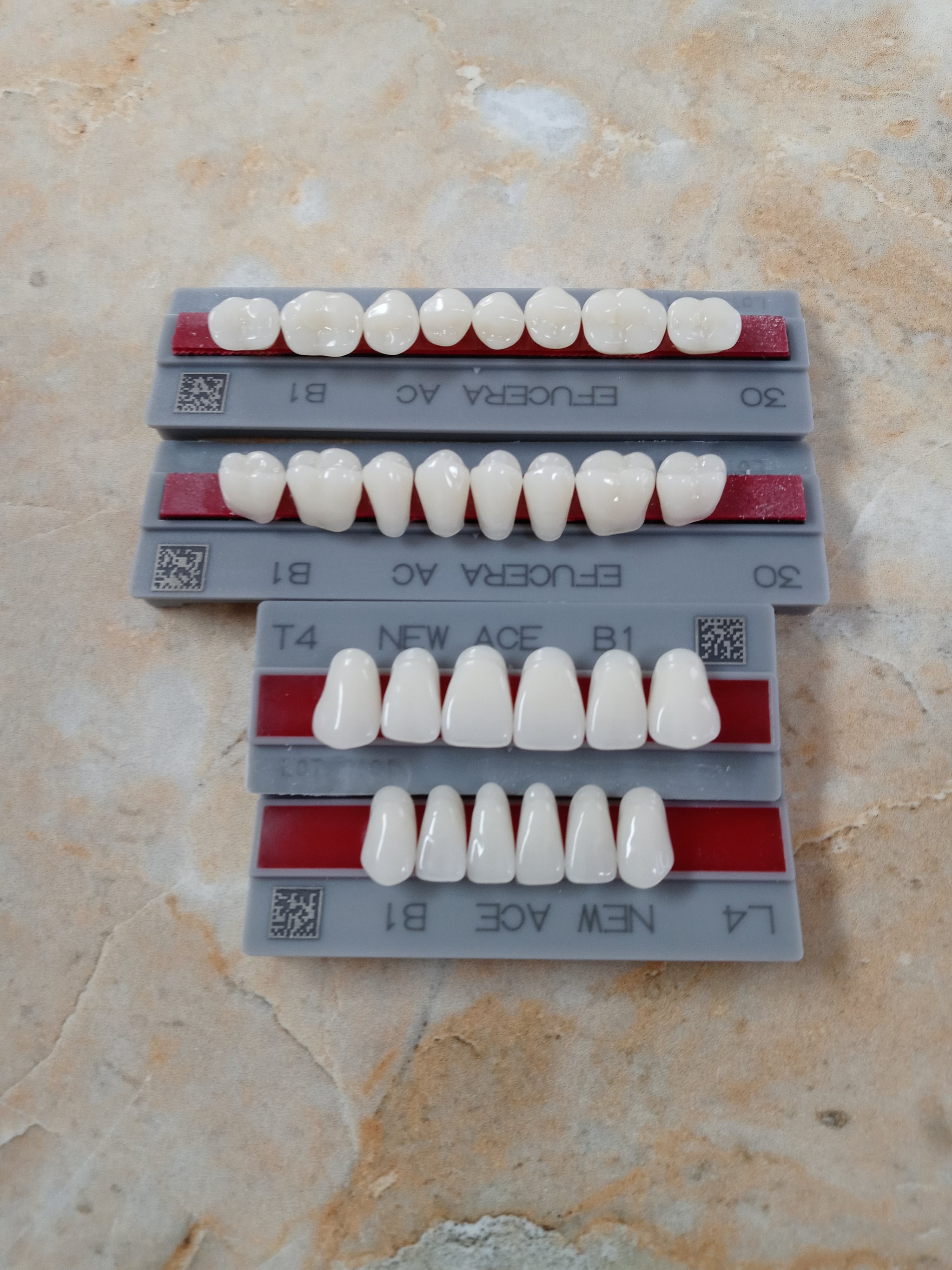Upper And Lower Beautiful Denture Full set Teeth Shade B1 Size Medium ...