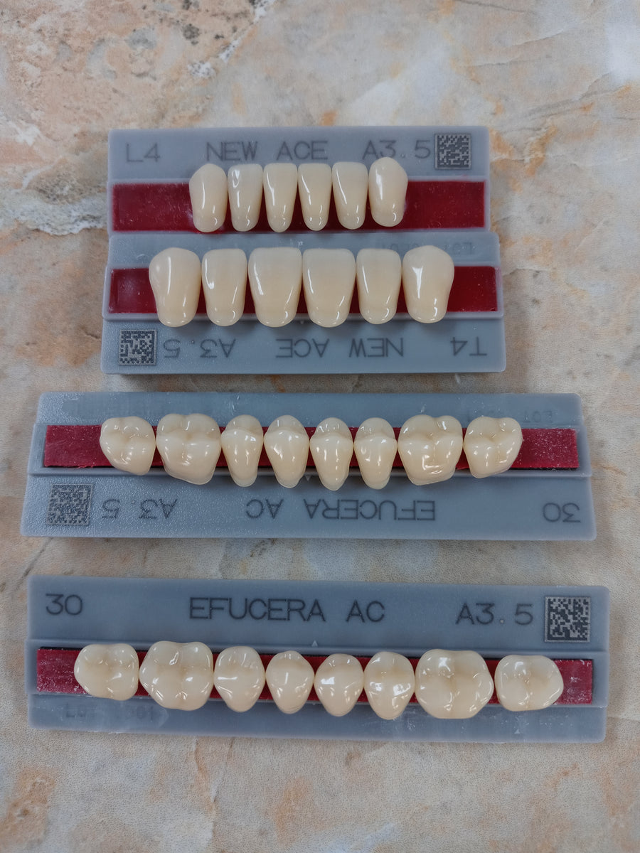 28 Upper and Lower Anterior and Posterior Acrylic Denture Teeth Shade ...