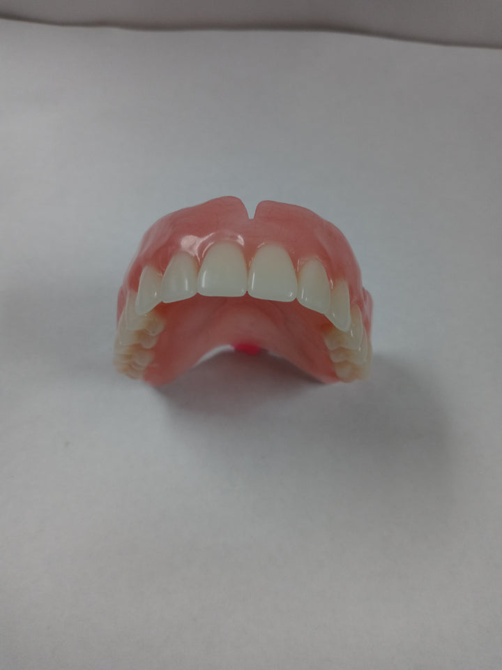 Dentures Upper And Lower Medium Pink Shade Full set Acrylic False Teet ...
