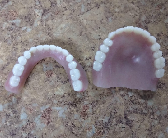 Dentures Full Upper and Lower Dark False Teeth Full Set Small – Saldentures