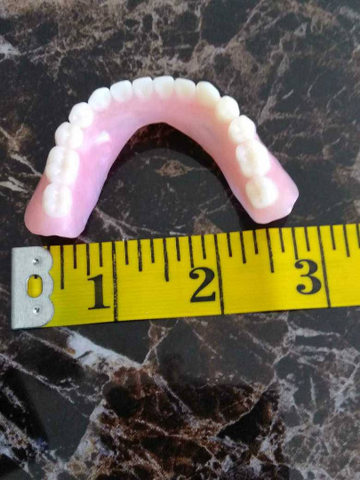 Small Pink Acrylic Pre-made Lower False Teeth Denture – Saldentures